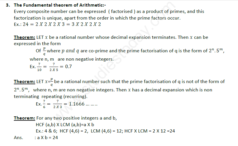 CBSE Class 10 Mathematics Real Numbers Assignment Set E